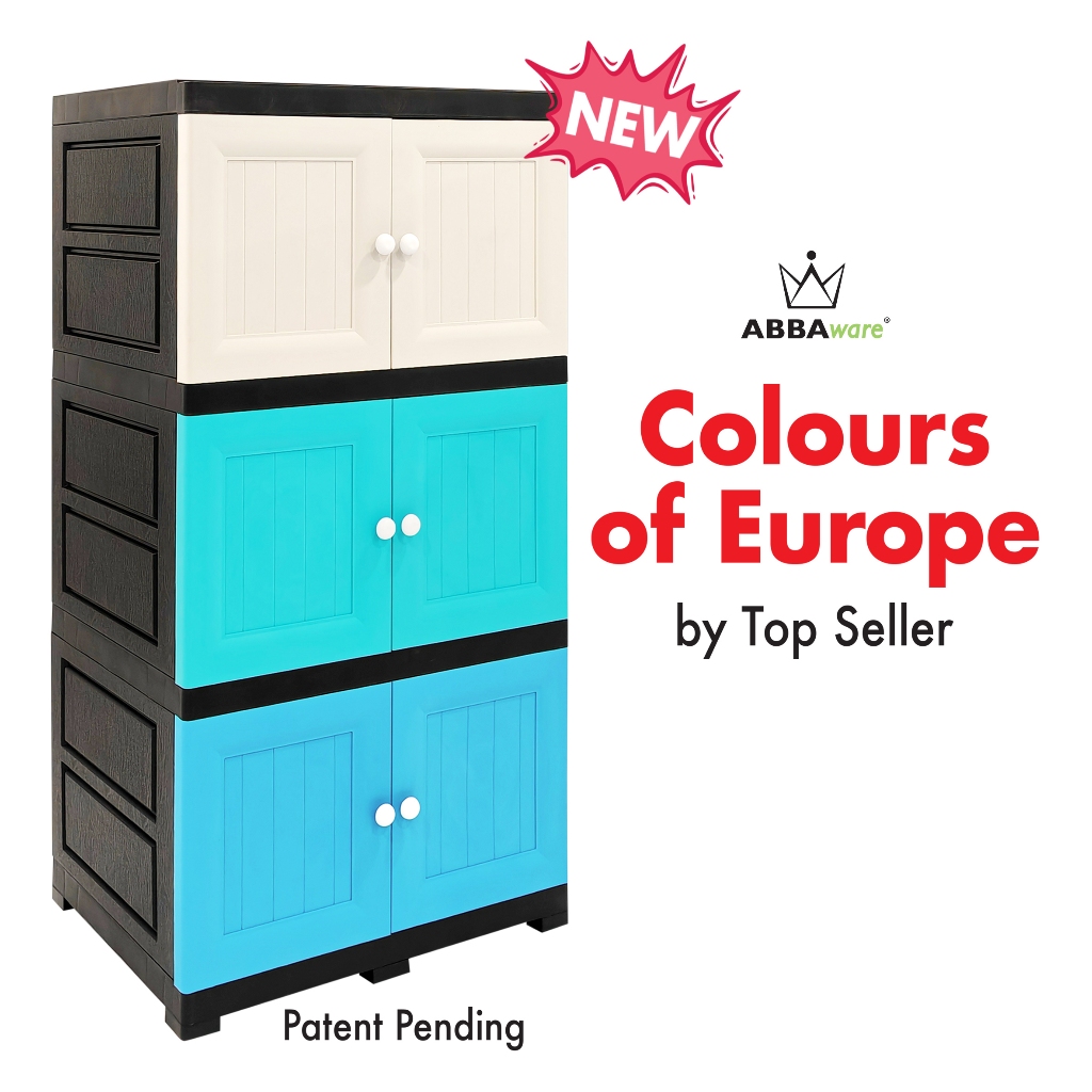 3 Tier Plastics Drawer Cabinet Abbaware Large Capacity/Plastic Storage Cabinet Colours of Europe ...