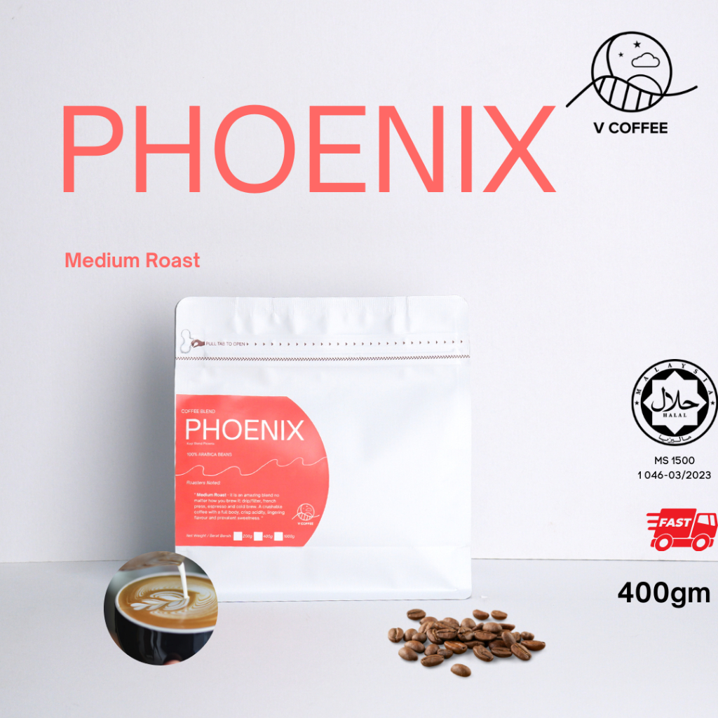V Coffee - Phoenix (Medium Roast) 200g/400g Arabica Coffee Bean | Shopee Malaysia