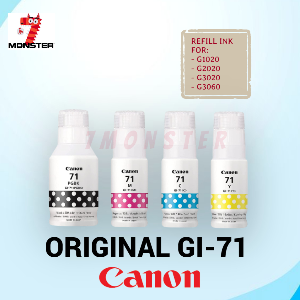 Canon Genuine GI-71 gi71 GI 71 Ink Refill for Canon PIXMA G1020 G2020 ...