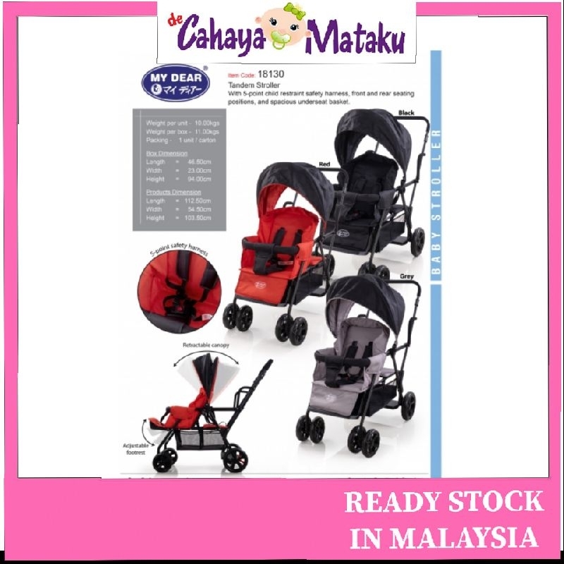 Kereta Tolak Bayi kembar my dear 18130 /twin stroller my dear 18130 ...