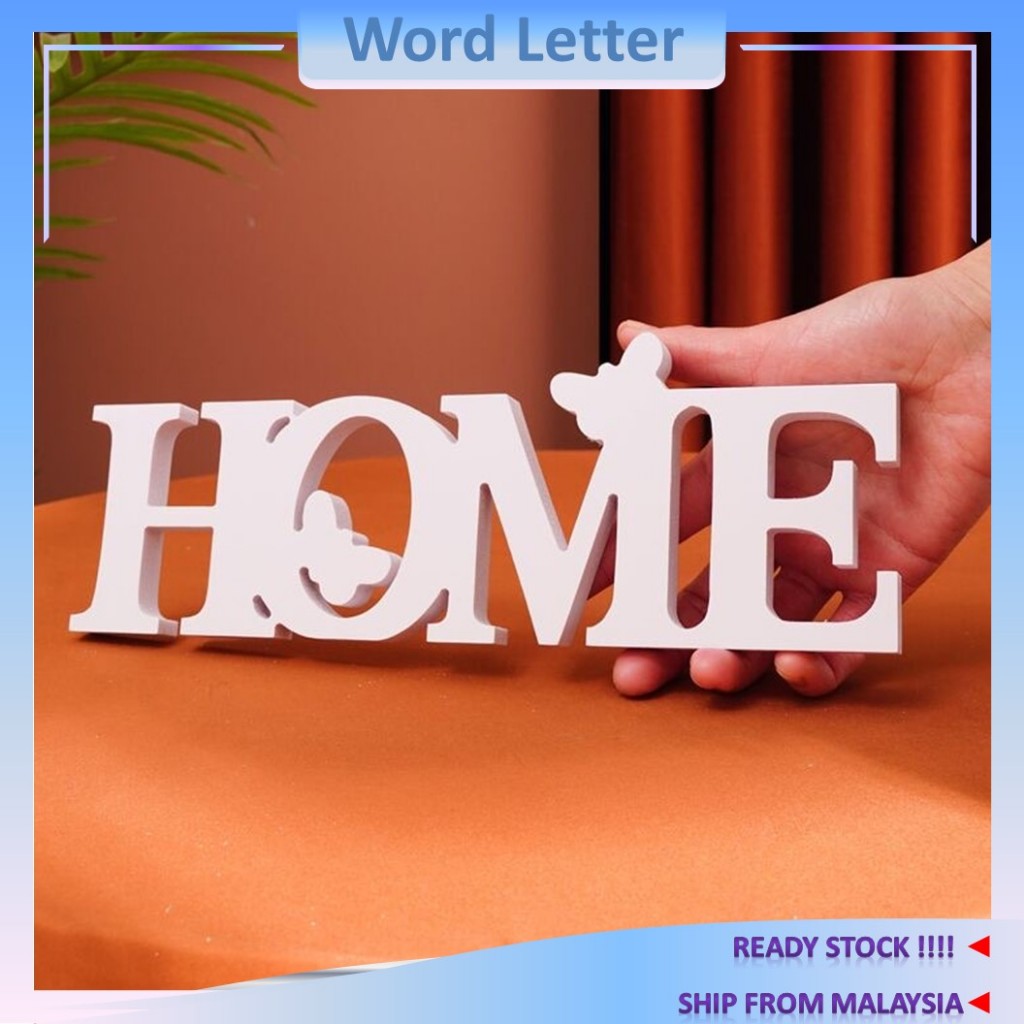 Table Home Decor Wall Decor Alphabet Letter Box Huruf Hiasan Love Wall ...