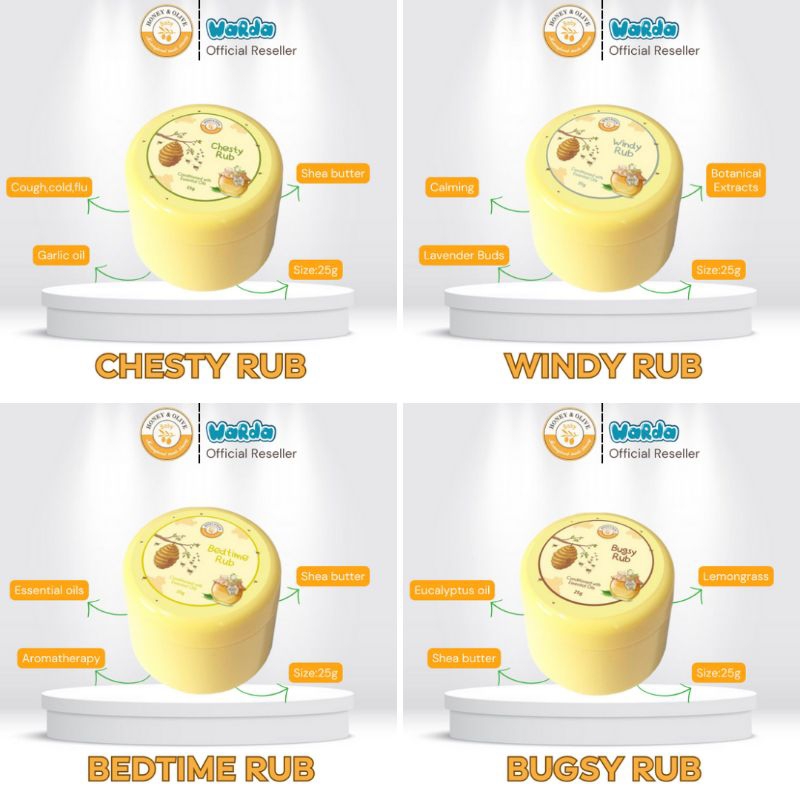 HONEY OLIVE BABY BALM, [EXP DATE AUG 2025] CHESTY RUB, WINDY RUB,BEDTIME RUB, BUGSY RUB | Shopee ...