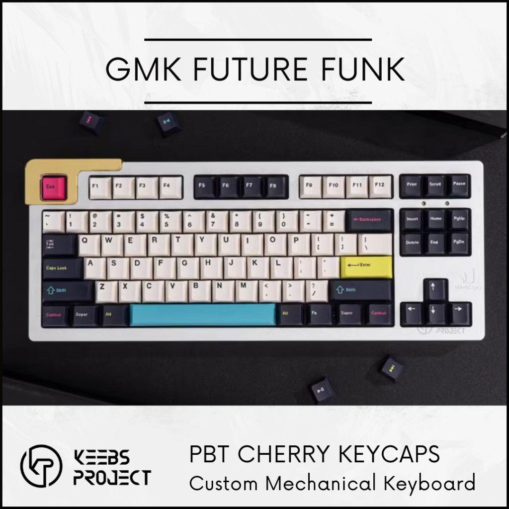 [𝐑𝐄𝐀𝐃𝐘 𝐒𝐓𝐎𝐂𝐊] GMK Future Funk CyberpunkThemed PBT keycaps | 129 keys ...