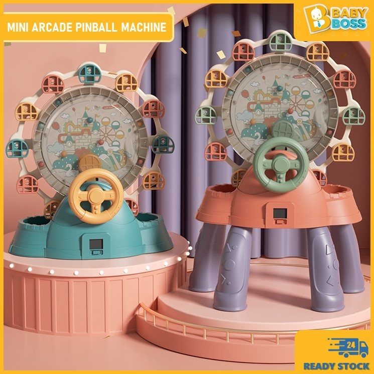 BabyBoss Mini Arcade Pinball Machine Ball Catching Marble Games Toy ...