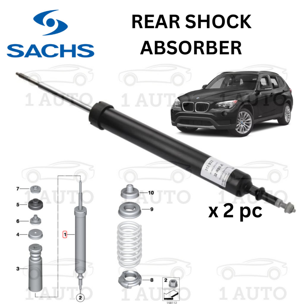SACHS GERMANY REAR SHOCK ABSORBER (2PCS) BMW X1 E84 18i 20i 20dX ...