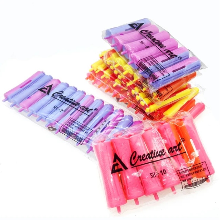 Creative Art Cold Perm Rod With Rubber Bands Hollow Perm Professional ...