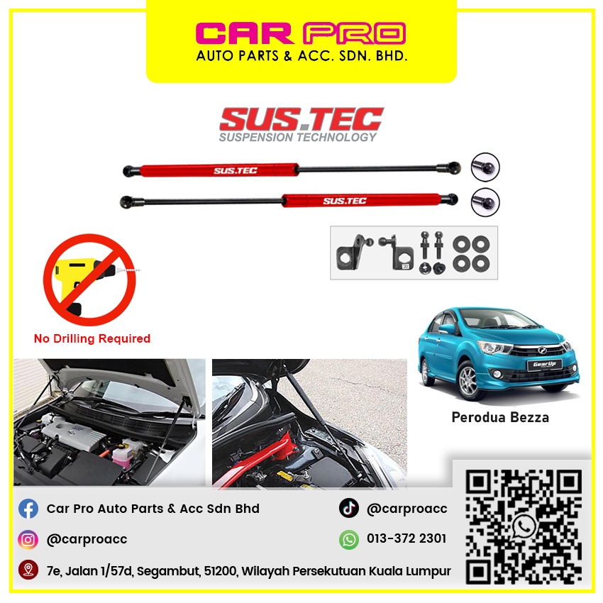 Perodua Bezza Front Bonnet Damper Front Hood Damper Gas Spring Lift ...