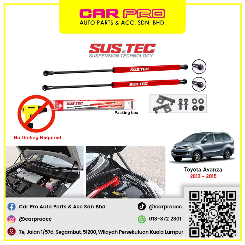 Toyota Avanza 2012 - 2015 Front Bonnet Damper Front Hood Damper Gas ...