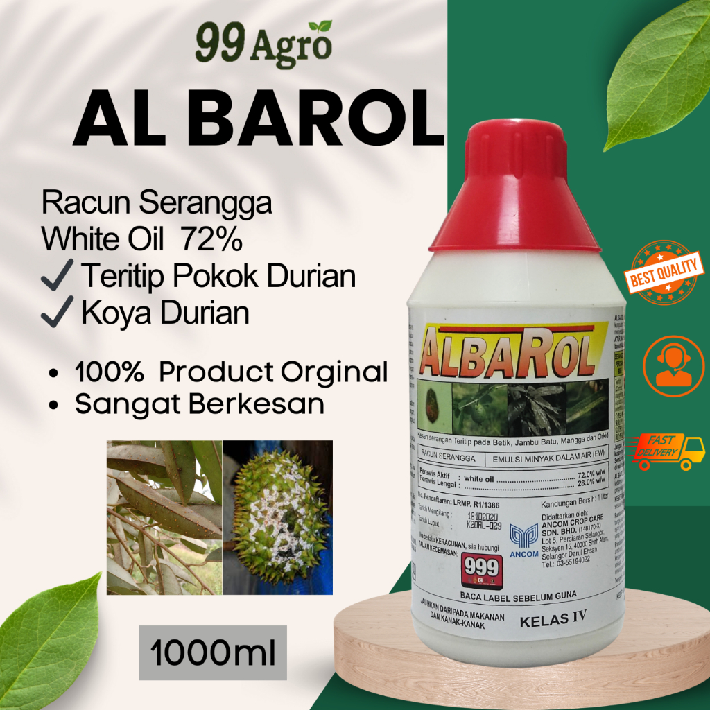 Albarol White Oil Koya Teritip Scale Insect Penyakit Kulapuk Hitam ...