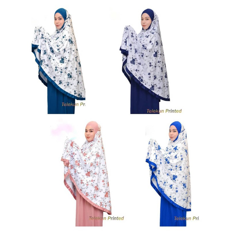 Telekung Printed Budak Bunga rose 4Tahun Sampai 11Tahun | Shopee Malaysia