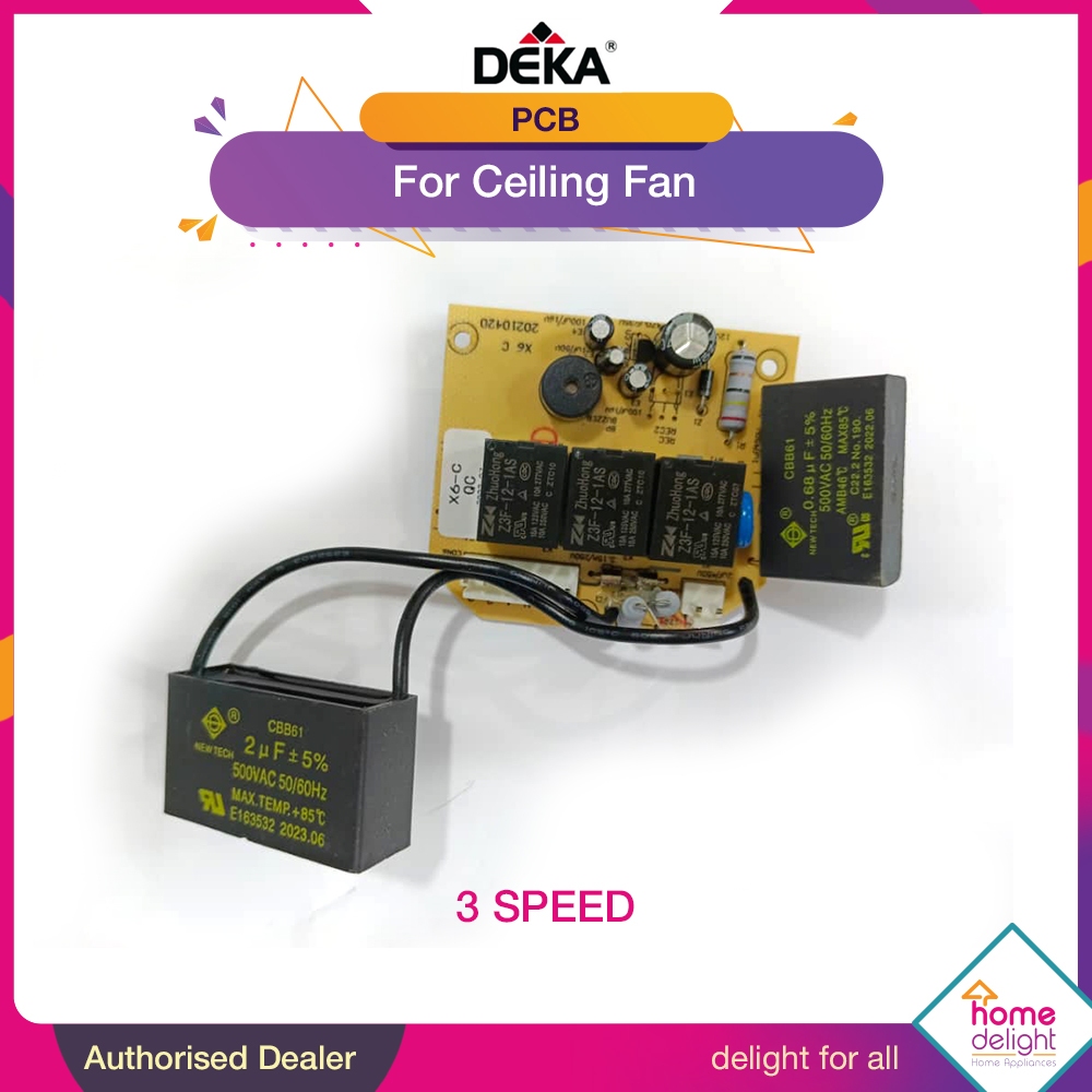 DEKA Ceiling Fan PCB BOARD - 3 Speeds / 4 Speeds / 4 Speeds with ...