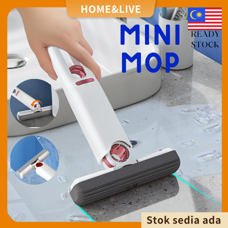 【Mini Mop】🔥Hot🔥Portable Mini Absorbent Mop Broom With Handle For Table ...
