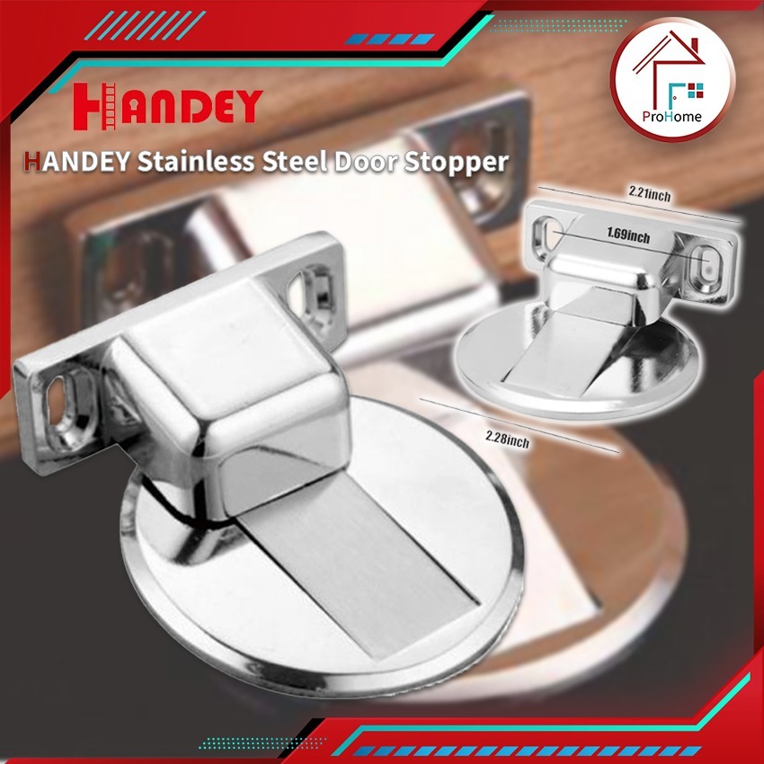 HANDEY Stainless Steel Magnetic Floor Mount Door Stopper Invisible ...