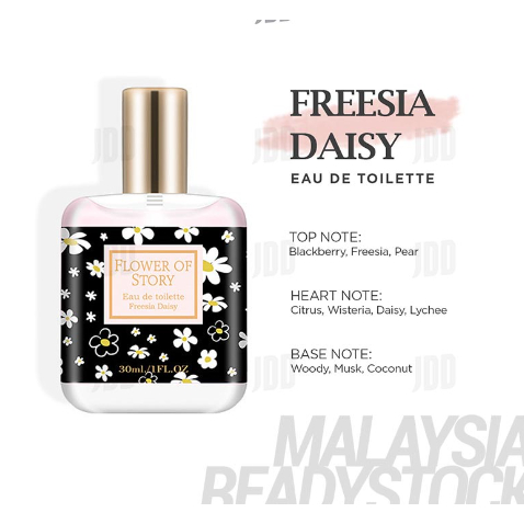 (ORI)_Flower of Story FREESIA DAISY Lady Perfume Fragrance 30ml Minyak ...