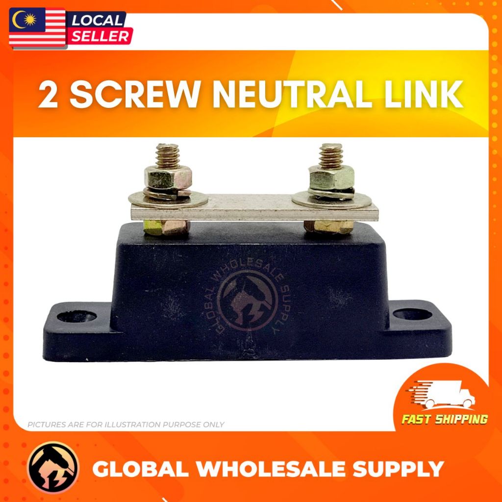 2 Screw Neutral Link Bolt & Nut For MCCB Neutral Link Bar 2 Bolt Nut ...
