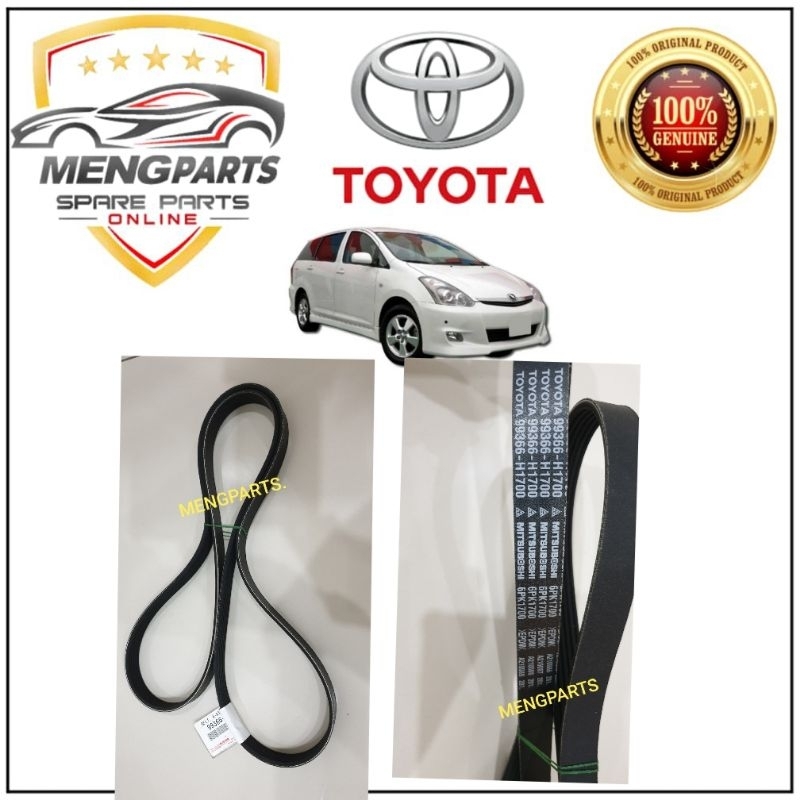 ORIGINAL TOYOTA MADE IN JAPAN WISH ZNE10 1.8 FAN BELT ALTERNATOR BELT ...