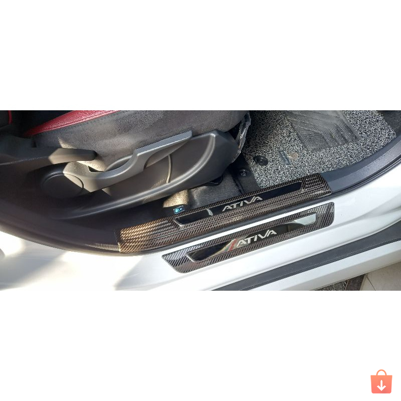 Ready Stock - Perodua ATIVA Carbon Finishing Side Sill Plates | Shopee ...