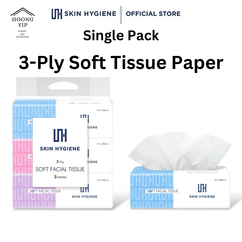 3-Ply Soft Tissue Paper (1 Pack x 120 Pulls) / Facial Tissue - Single ...