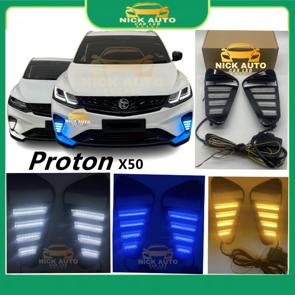 Proton X50 LED Front New Daylight Daytime 4 Line (2020-2023) Running ...