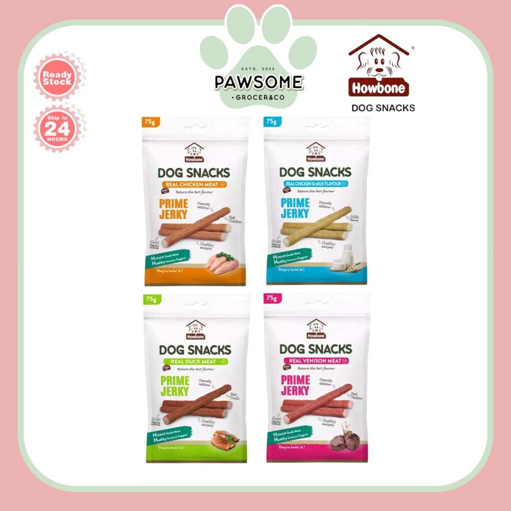 HOWBONE Prime Jerky Dog Snacks/Treats 75g | Shopee Malaysia
