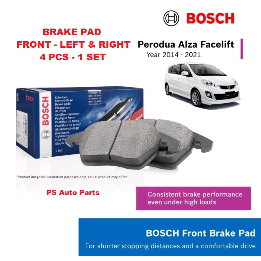 Perodua Alza Facelift Year 2014 To 2022 Front Brake Pad (Brek Pad Depan ...