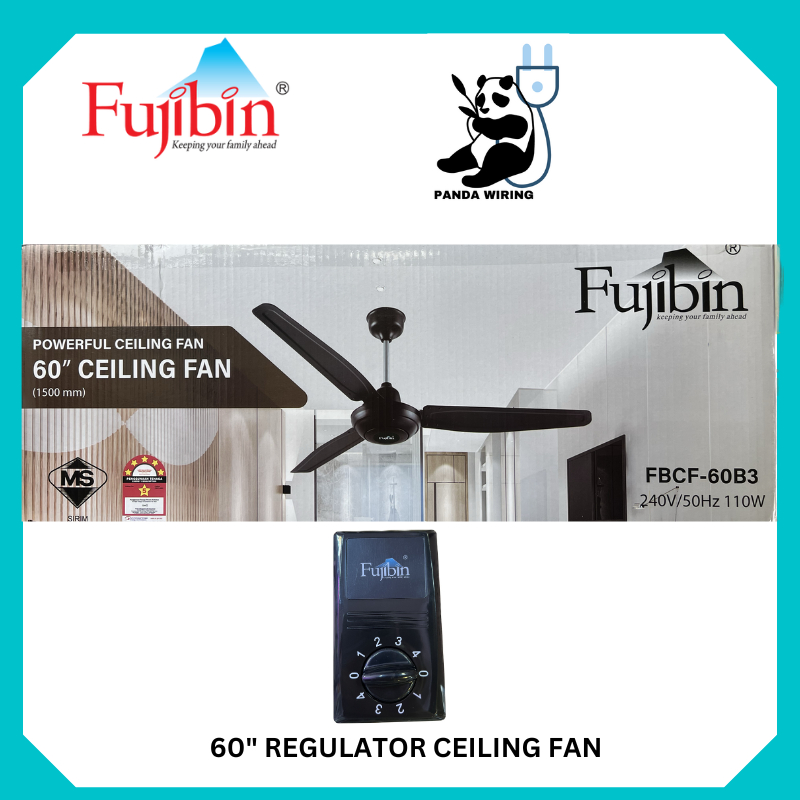 [SIRIM]FUJIBIN 60" Ceiling Fan FBCF-60B3 | FBCF-60B3R with Regulator ...
