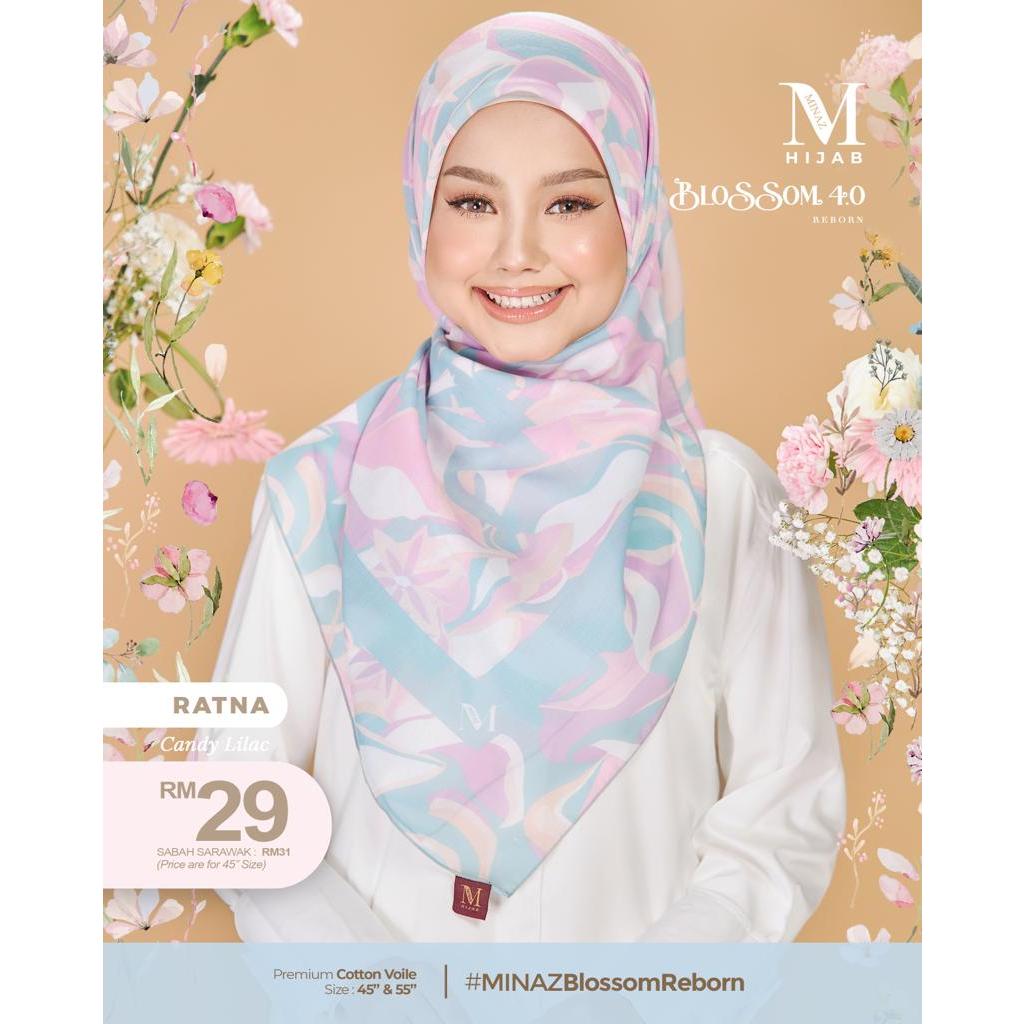 MINAZ HIJAB BLOSSOM REBORN 4.0 : RATNA : Candy Lilac | Shopee Malaysia