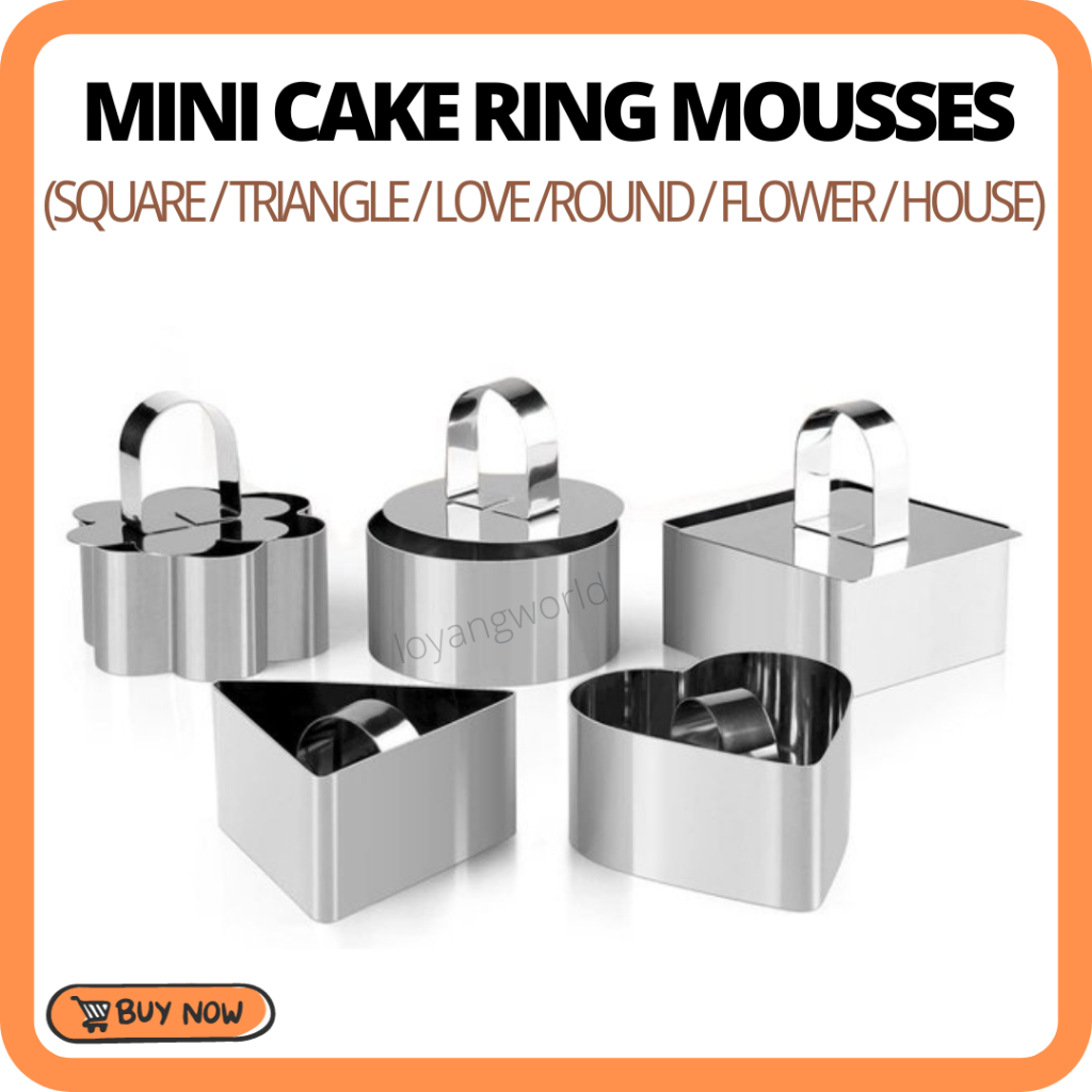 Mini Cake Ring Mousses Desert Shape Cutter Mousse Mould Stainless Steel ...