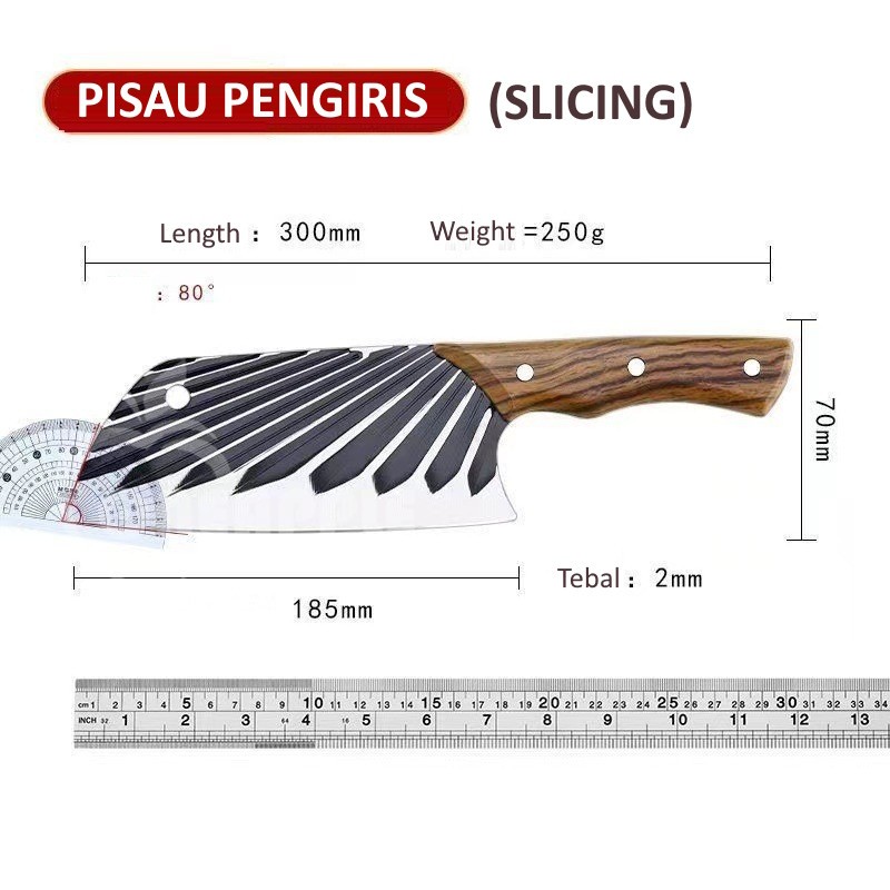 3-Layer Anti-rust MongoKnife Japanese Butcher Mongolian Kitchen Knife ...