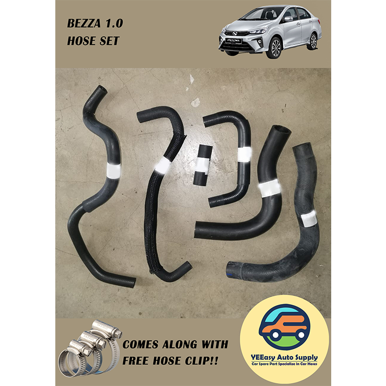 PERODUA BEZZA D63 1.0 / 1.3 - RADIATOR & BY PASS HOSE SET | Shopee Malaysia