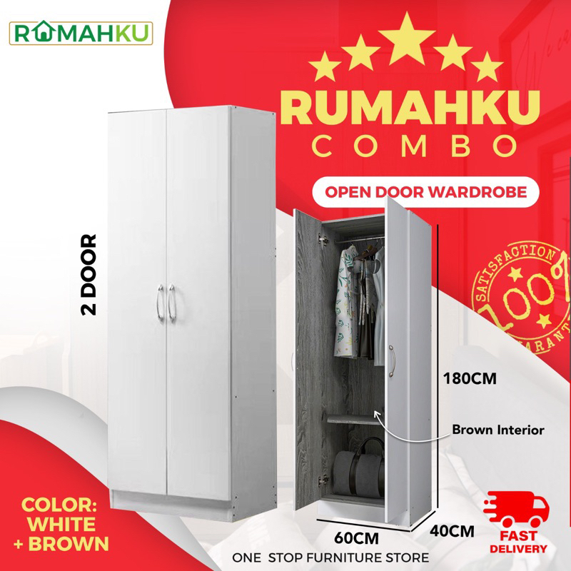 🔥FREE SHIPPING🔥 3/2 Door Wardrobe/Almari Pakaian 2 Pintu/almari murah ...