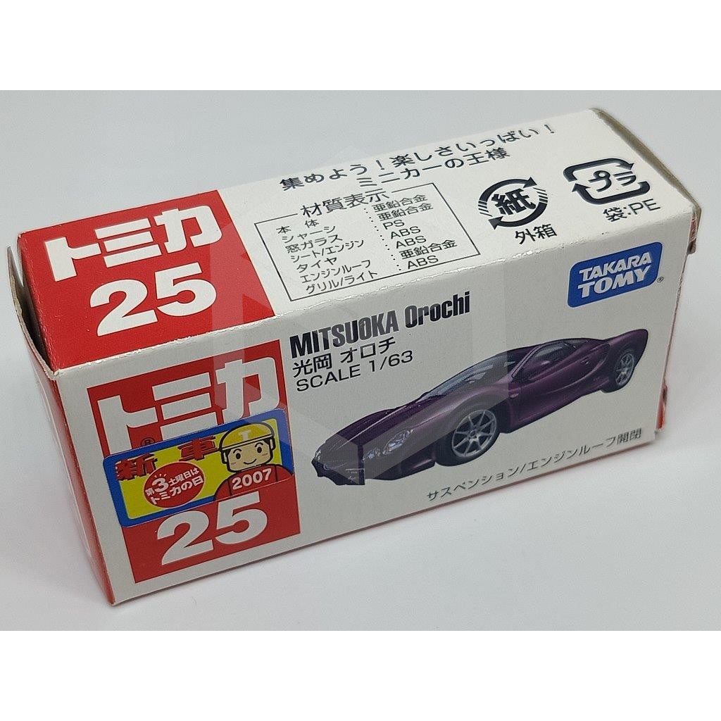 TOMY TOMICA 25 [MITSUOKA OROCHI] 2007 NEW CAR STICKER | Shopee Malaysia