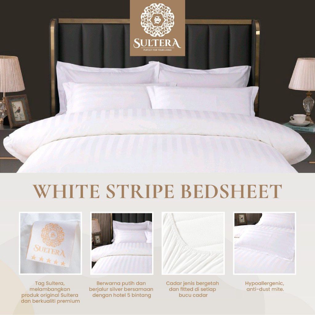 Bedsheet WHITE SERIES Sultera Sultan Cadar Hotel Fitted Bedsheet ...