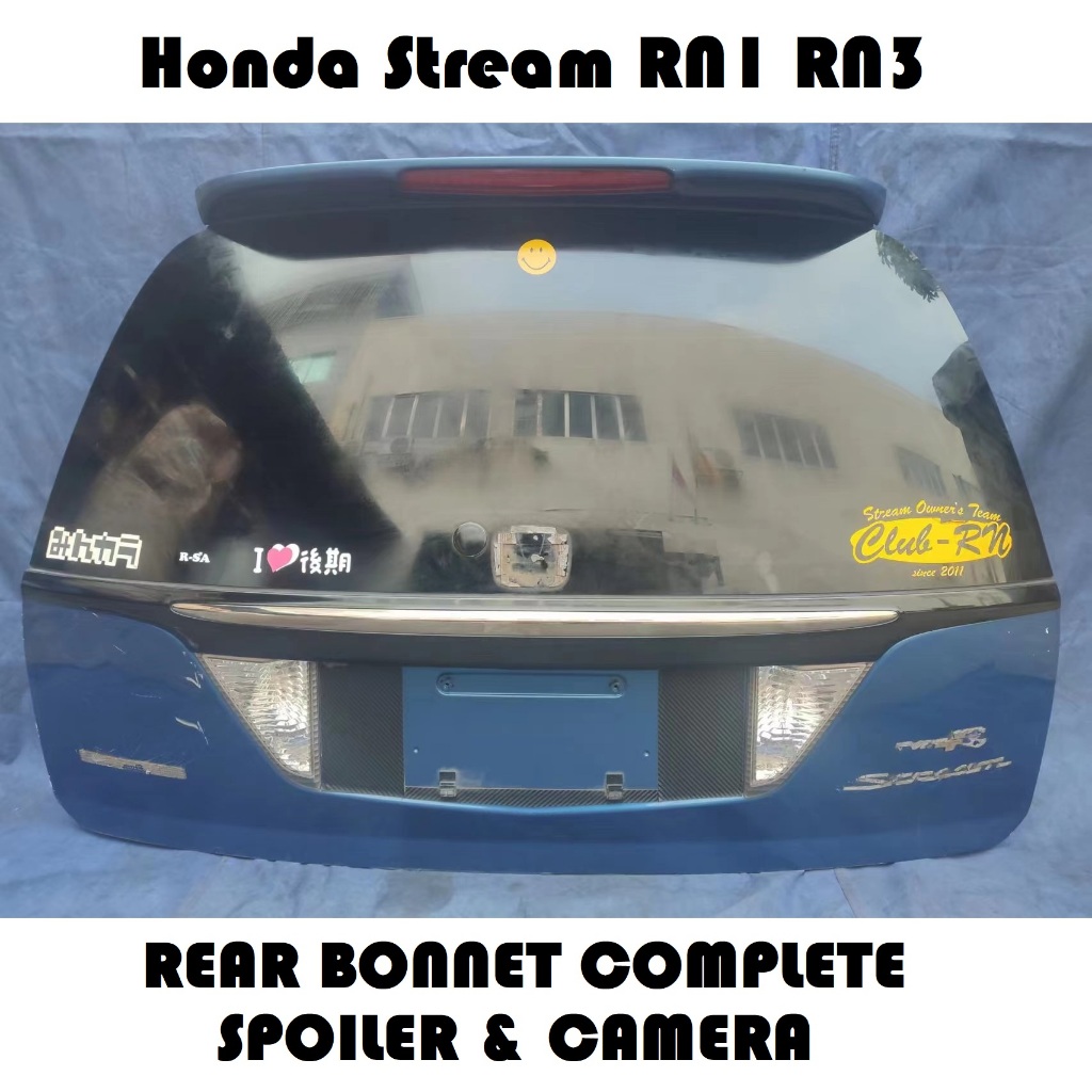 Honda Stream RN1 RN2 RN3 RN4 RN5 Rear Bonnet With Spoiler & Reverse ...