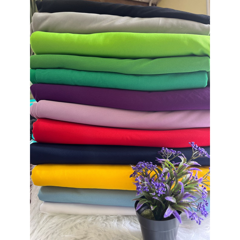 Kain MFE fabric microfiber eyelet/ interlock plain untuk baju sukan ...