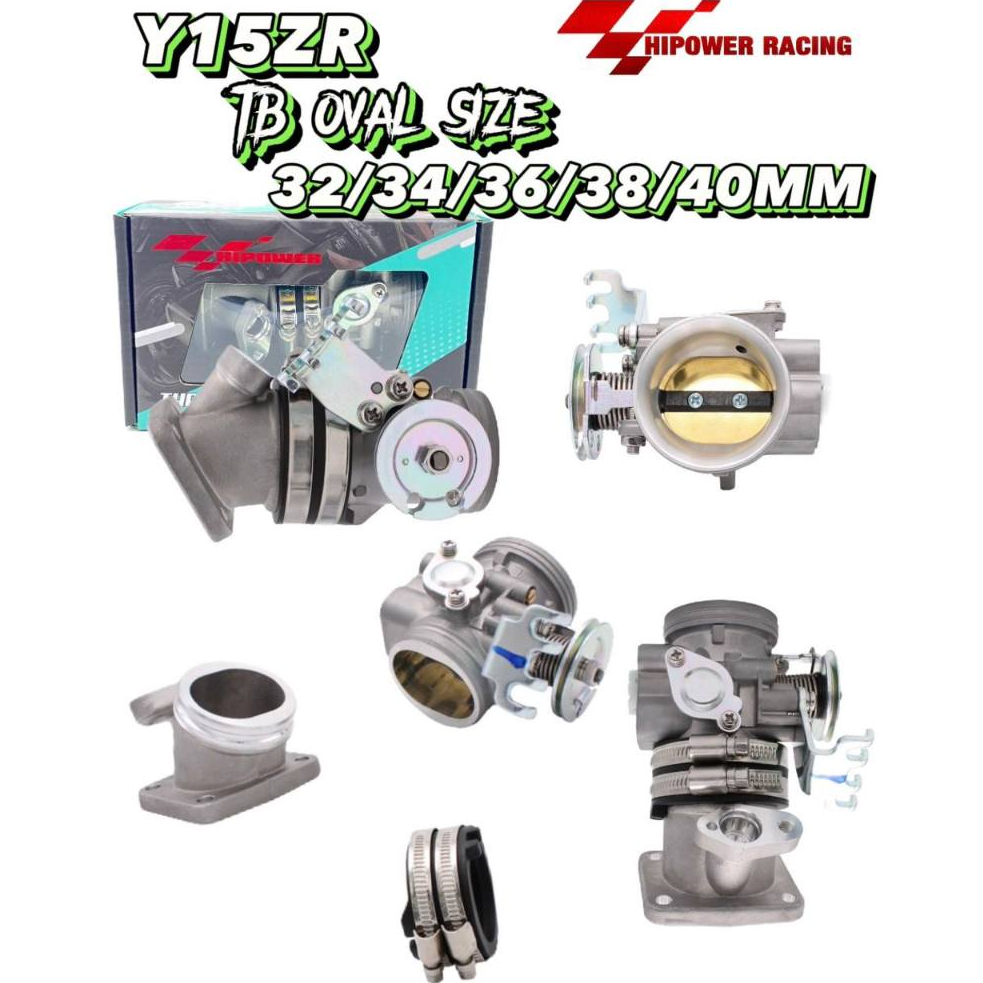 Y15 / Y15ZR HI POWER HIPOWER RACING Throttle body OVAL with Intake OVAL ...