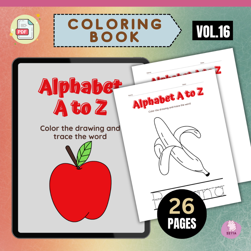 Coloring Book Alphabet A to Z Coloring & Tracing Book Coloring Book for ...