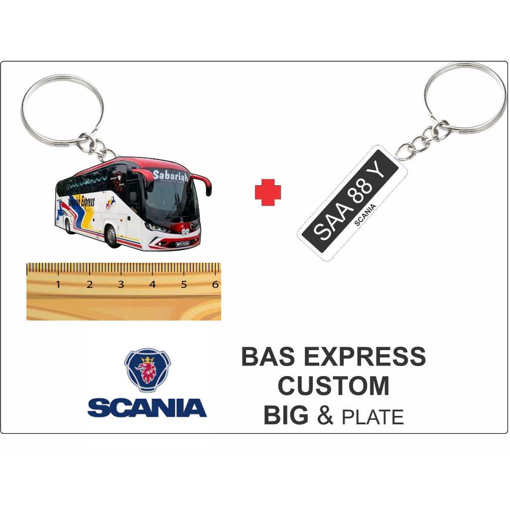 scania bus express bus persiaran sabariah executive coach 2d keychain ...