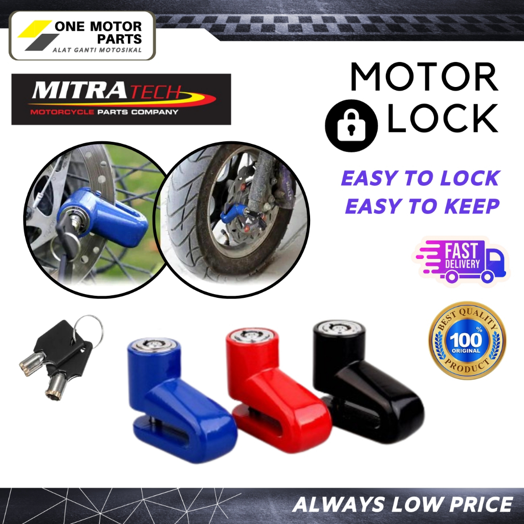Anti-Theft Motor Disc Lock Kunci Keselamatan Motosikal High Quality ...