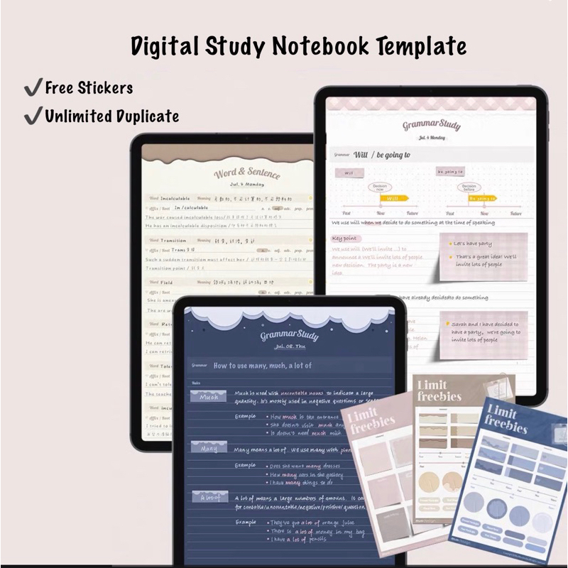 Digital Notebook Template suitable for Goodnote and Notability | Shopee ...
