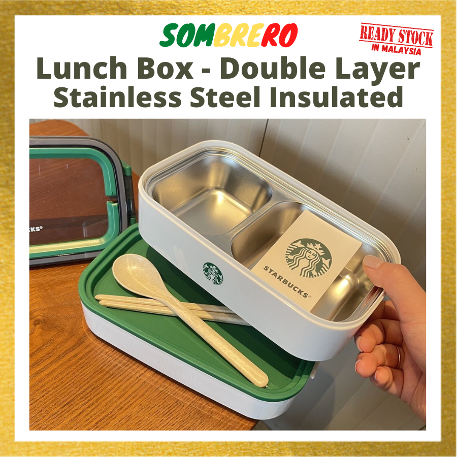 Starbucks 304 Stainless Steel Double Layer Insulated Lunch Box ...