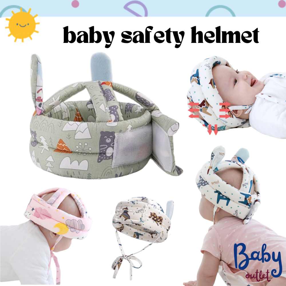Baby Head Protection Adjustable Soft Safety Baby Helmet Walk Safety ...