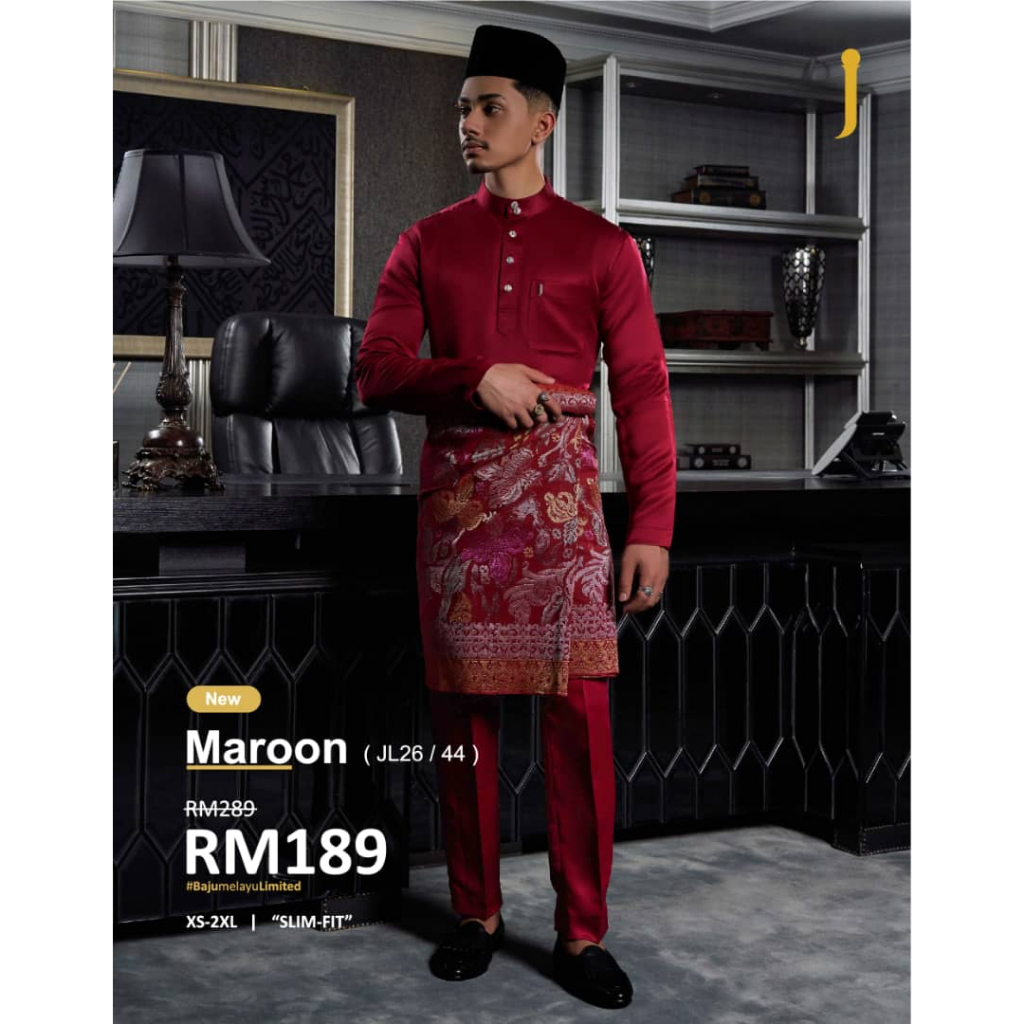 (SET RED) JAKEL LIMITED Baju Melayu Jakel Asad Motawh by JAKEL Cekak ...