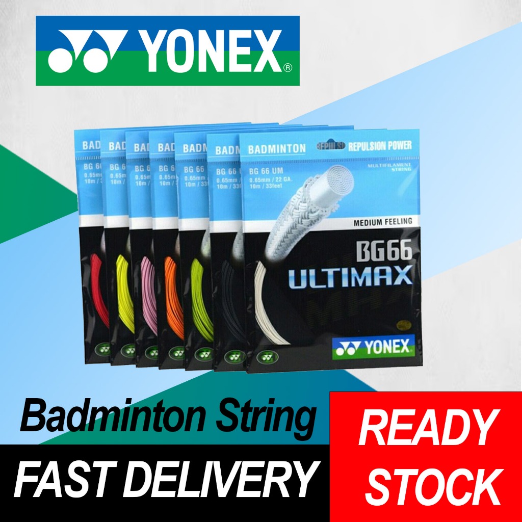 【Original】Yonex Badminton String Ultimax BG66 Power String | Shopee ...