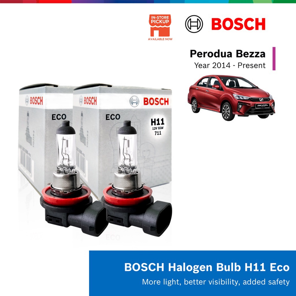 Bosch Halogen Headlight Bulb for Perodua Bezza 1st Gen (55W) H11 ...