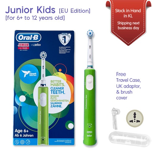 Oral-B Junior Kids Electric Toothbrush Rechargeable for Children Aged 6 ...