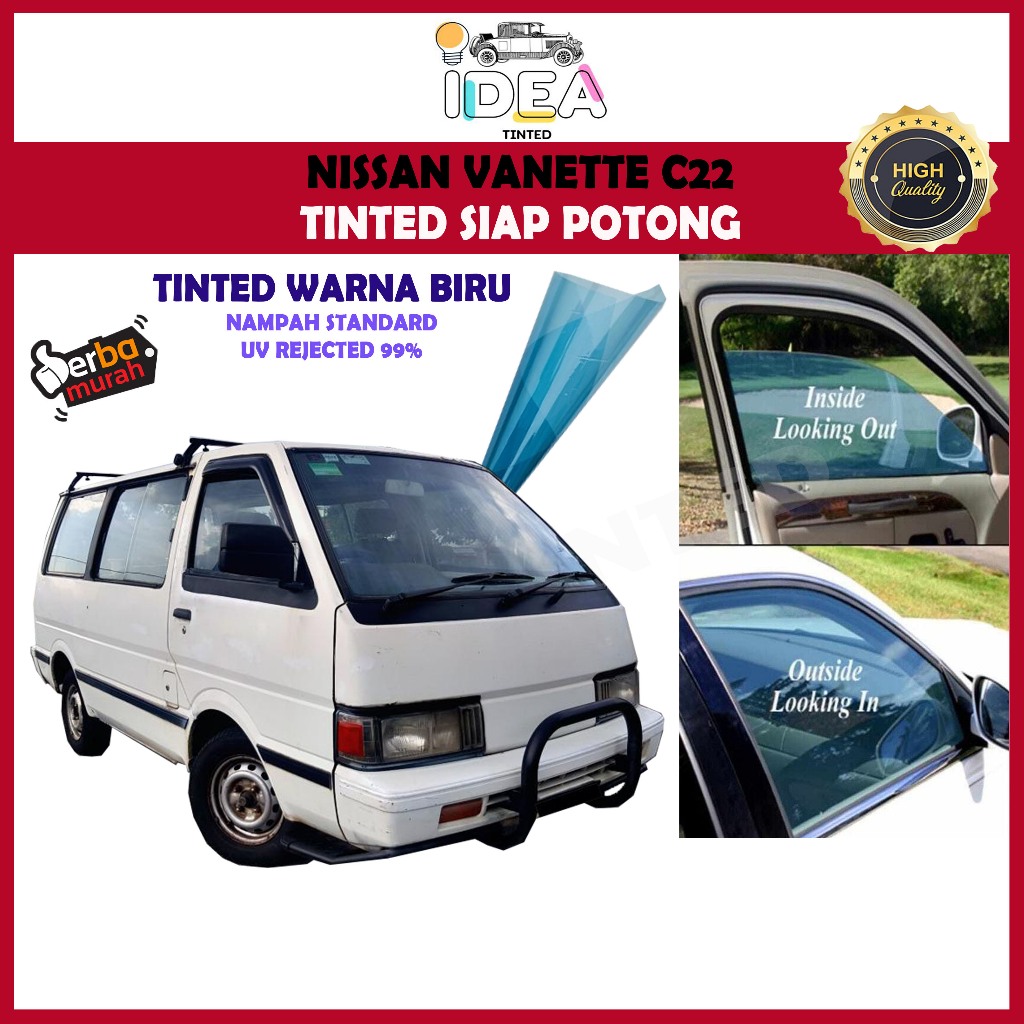 Nissan Vanette C22_TINTED CROMAX BIRU/Blue Tinted/ Tinted Kereta /Car ...