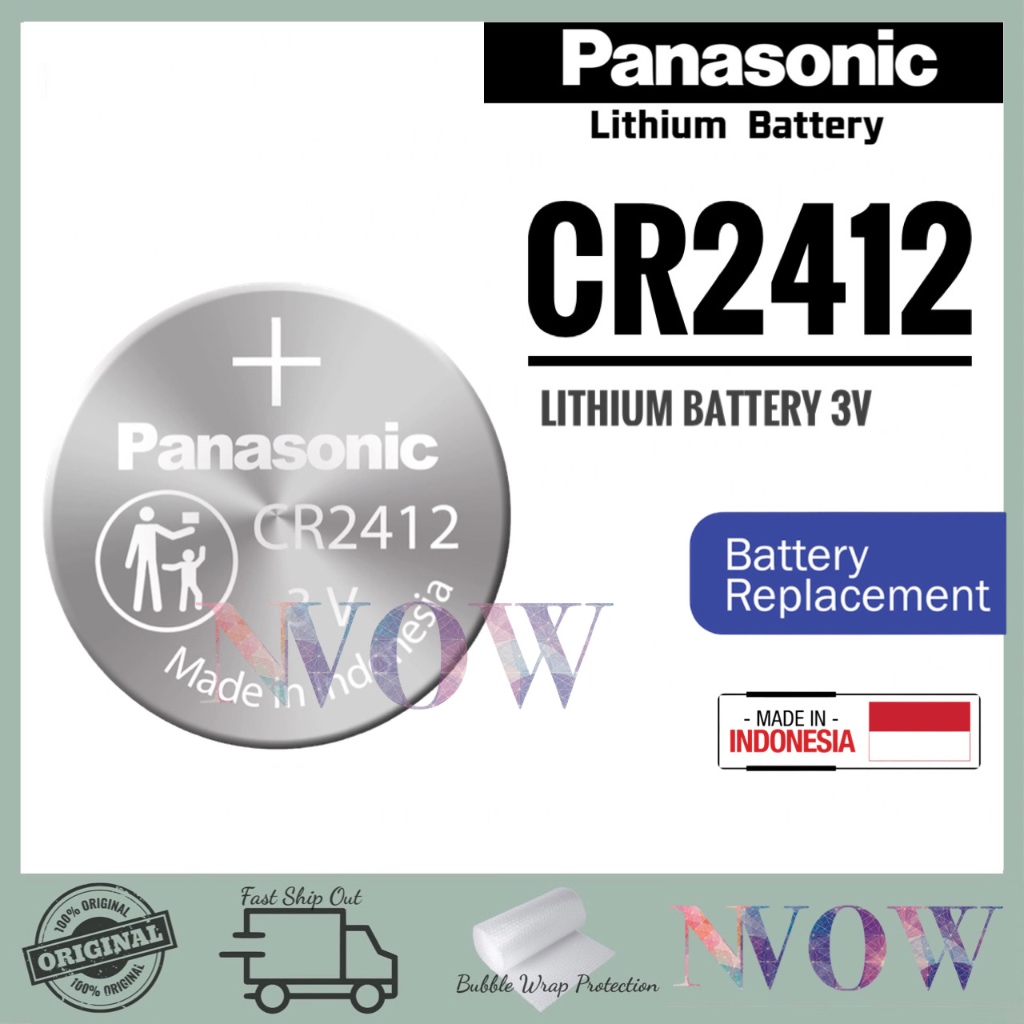 Panasonic CR2412 Battery Lithium 3V (100% Original) | Shopee Malaysia