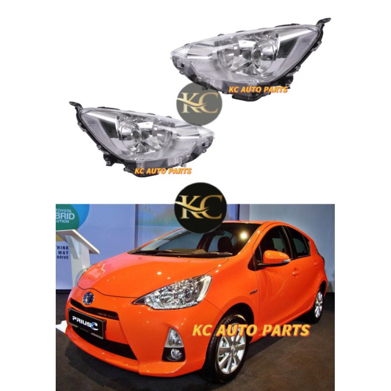 TOYOTA PRIUS C 2011 TO 2015 HEAD LAMP LAMPU DEPAN headlamp head LIGHT ...