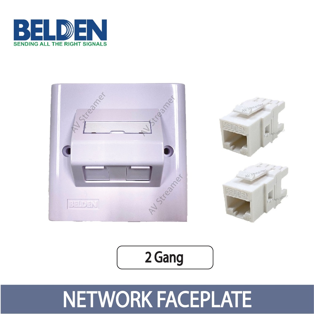 Belden Network Cat6 Faceplate & Modular Jack (AX104447 AX104448 ...